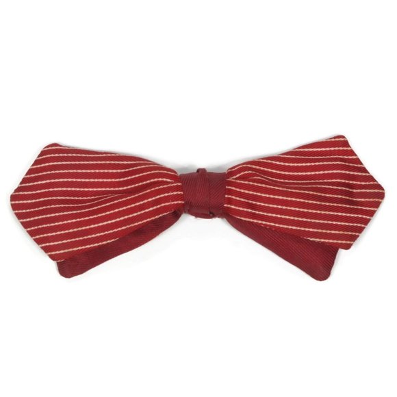 Vintage | Accessories | Vintage 96s Sherman Clipper Dandy Bow Tie Red Stripe Barbershop Gatsby ...